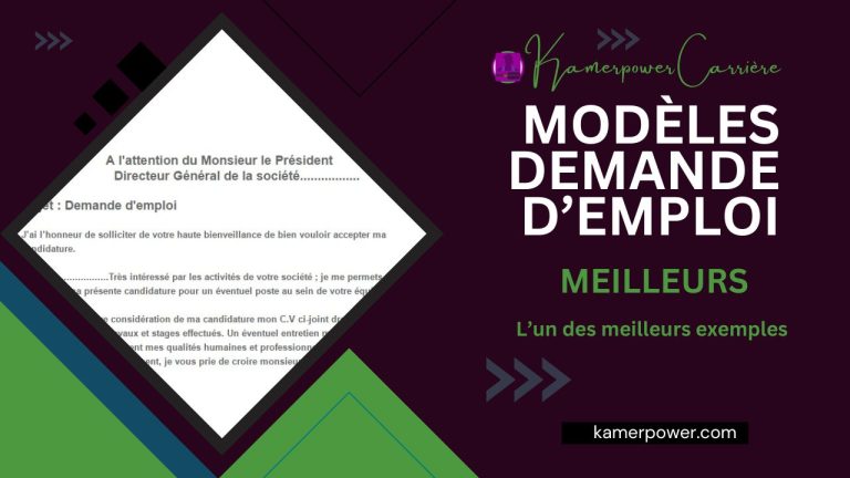 Modèles Demande d’emploi : l’un des meilleurs exemples