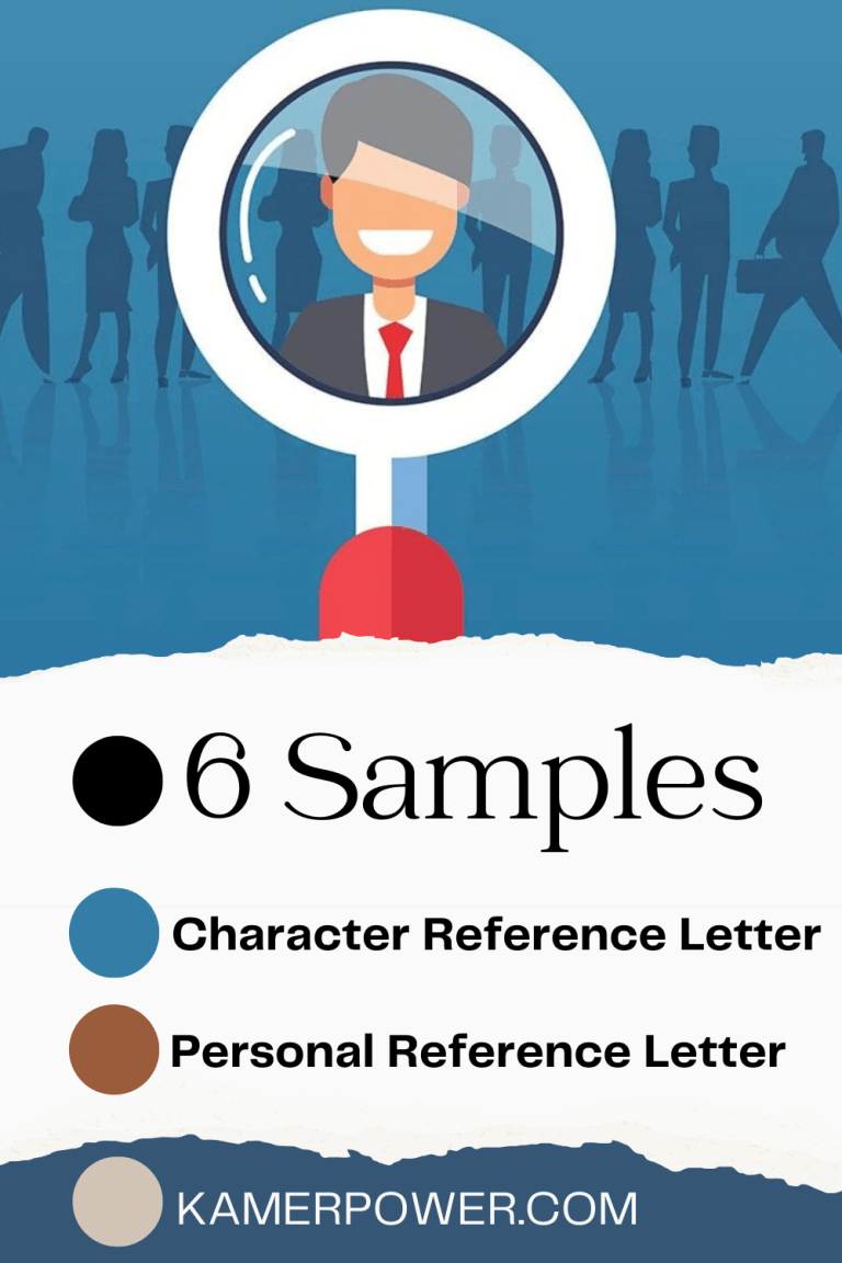 6 Sample Character Reference Letter or Personal Reference