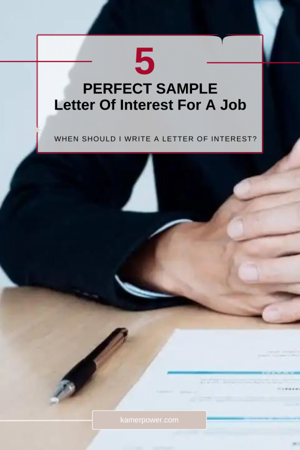 5 Sample Letter Of Interest For A Job
