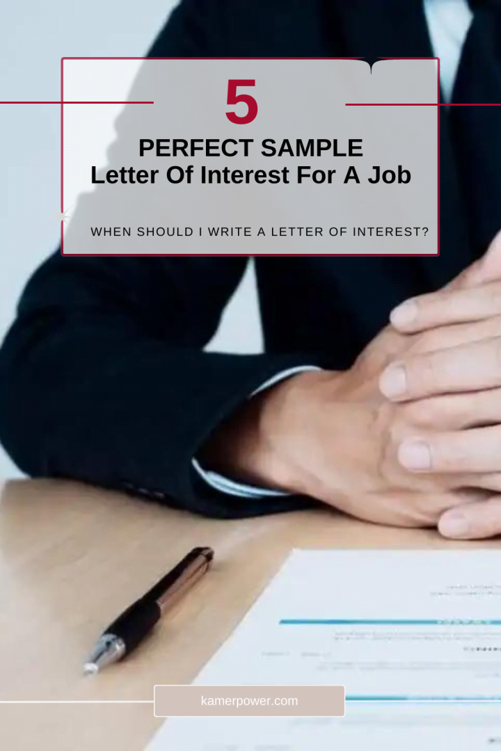 5 Sample Letter Of Interest For A Job