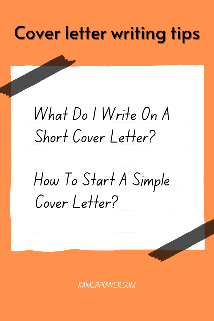 What Do I Write On A Short Cover Letter? | How To Start A Simple Cover ...
