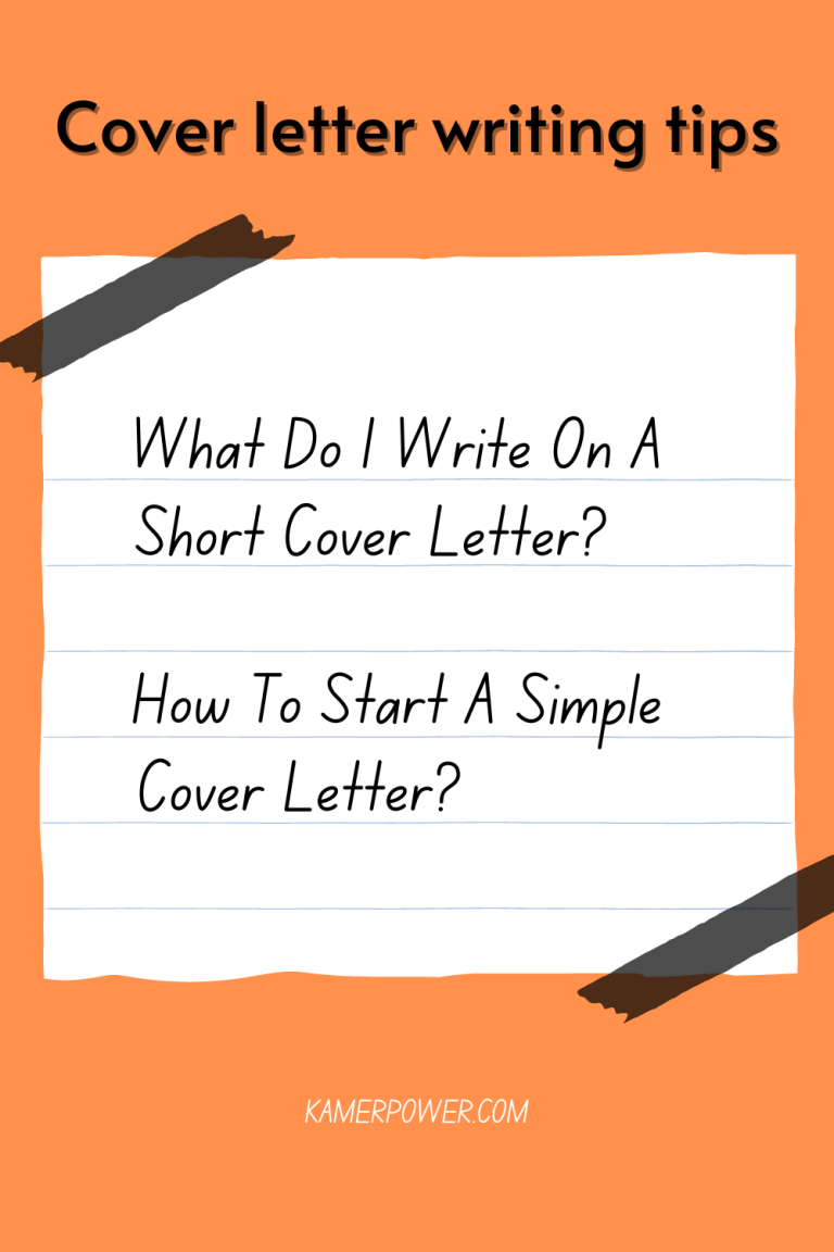 What Do I Write On A Short Cover Letter? | How To Start A Simple Cover ...