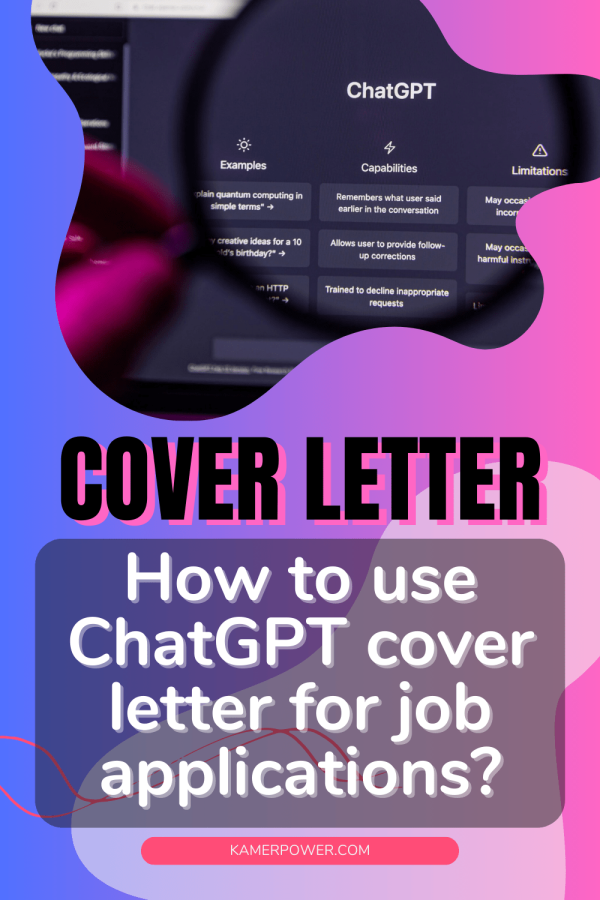 How to use ChatGPT cover letter for job applications?