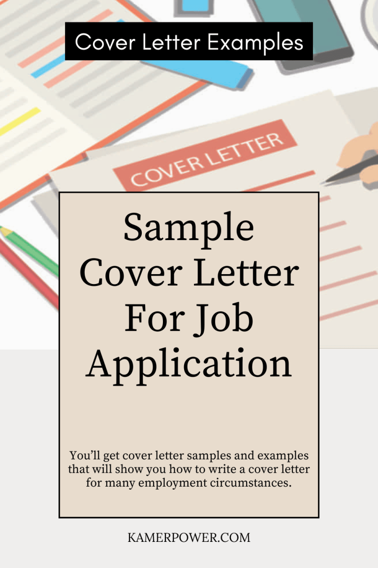 Cover Letter Examples : Sample Cover Letter For Job Application