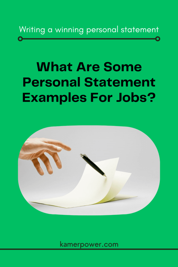 What Are Some Personal Statement Examples For Jobs?