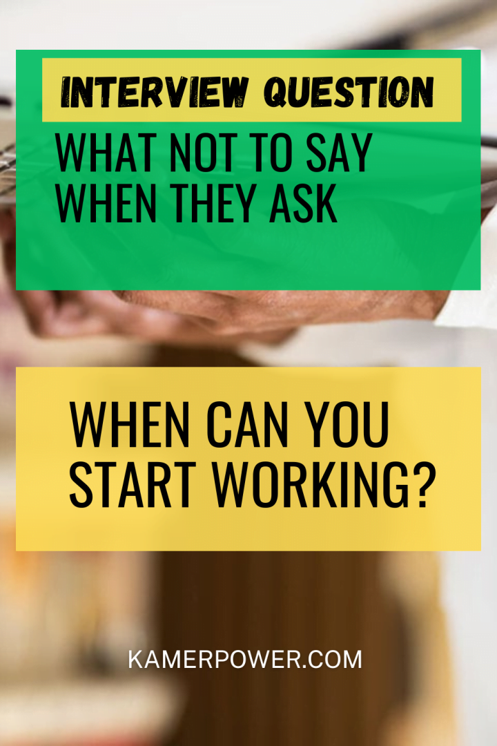 How To Answer When Can You Start When Asked In Job Interview