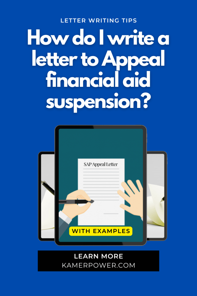 How do I write a letter to Appeal financial aid suspension?