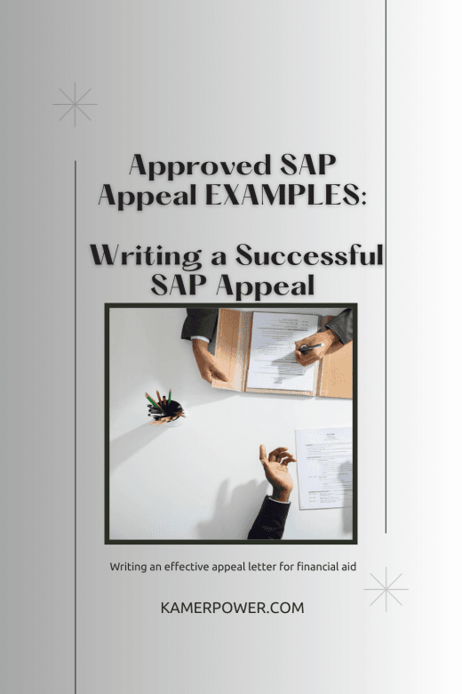 Approved SAP Appeal EXAMPLES: Writing a Successful SAP Appeal