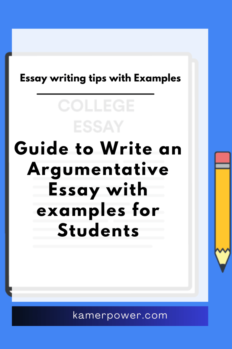 Guide to Write an Argumentative Essay with examples for Students
